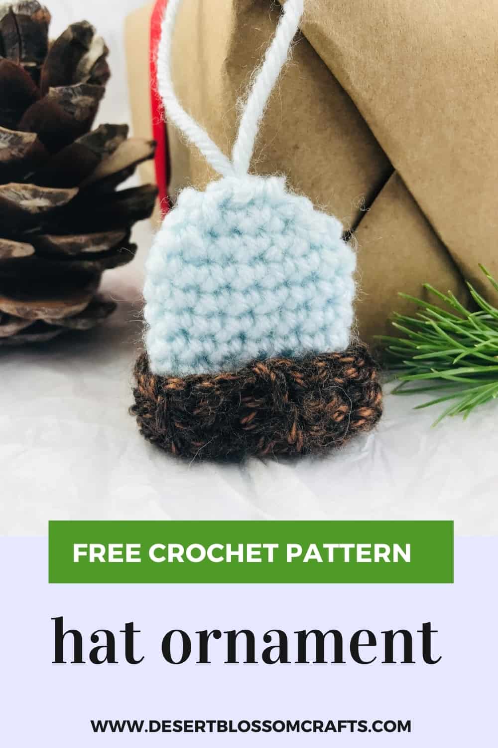 Easy Crochet Mini Hat - Free Ornament Pattern!