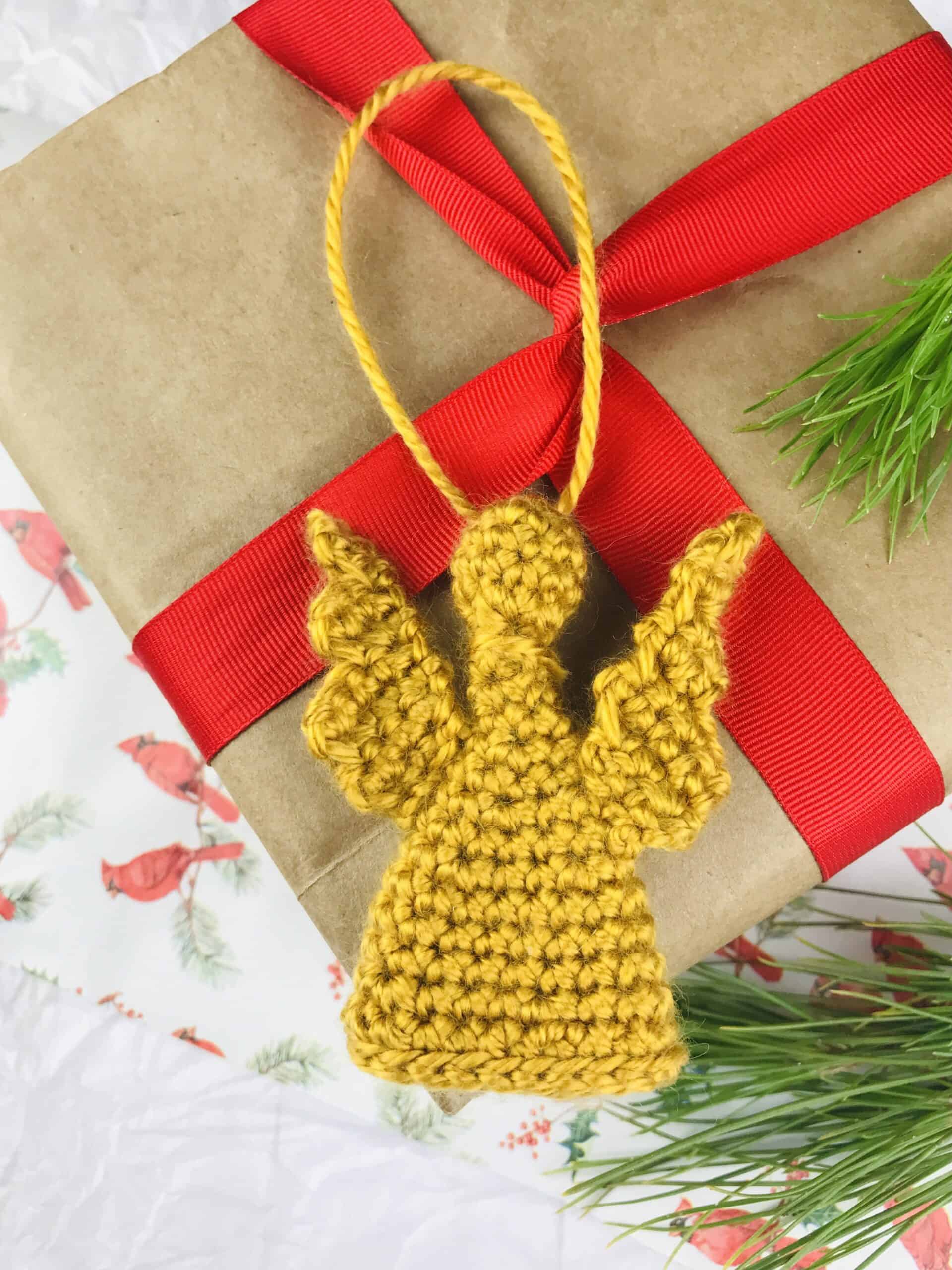 Beautiful Golden Crochet Angel Ornament Pattern Free