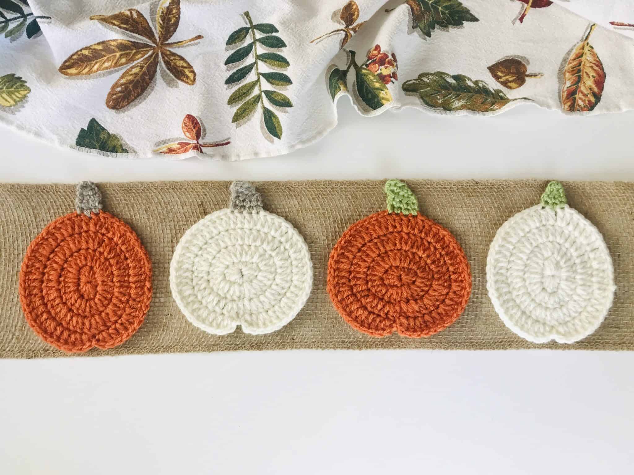 Free Crochet Pumpkin Coaster Pattern (2 Variations!)