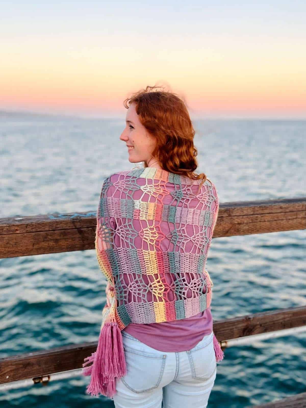 Sunset Lightweight Crochet Shawl Pattern (Free!)