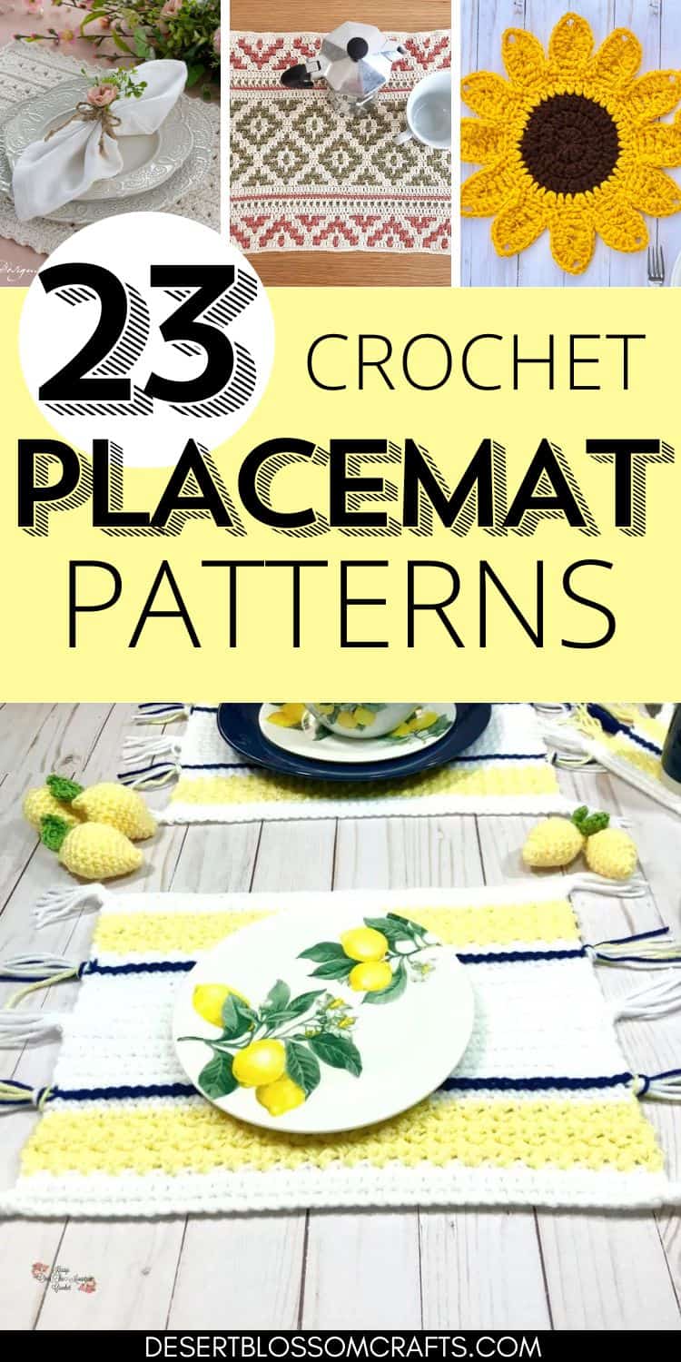 23 Modern FREE Crochet Placemat Patterns
