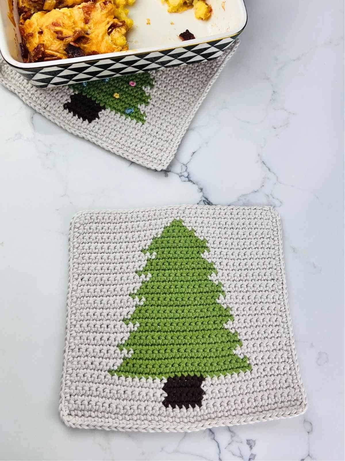 FREE Crochet Christmas Tree Square Pattern
