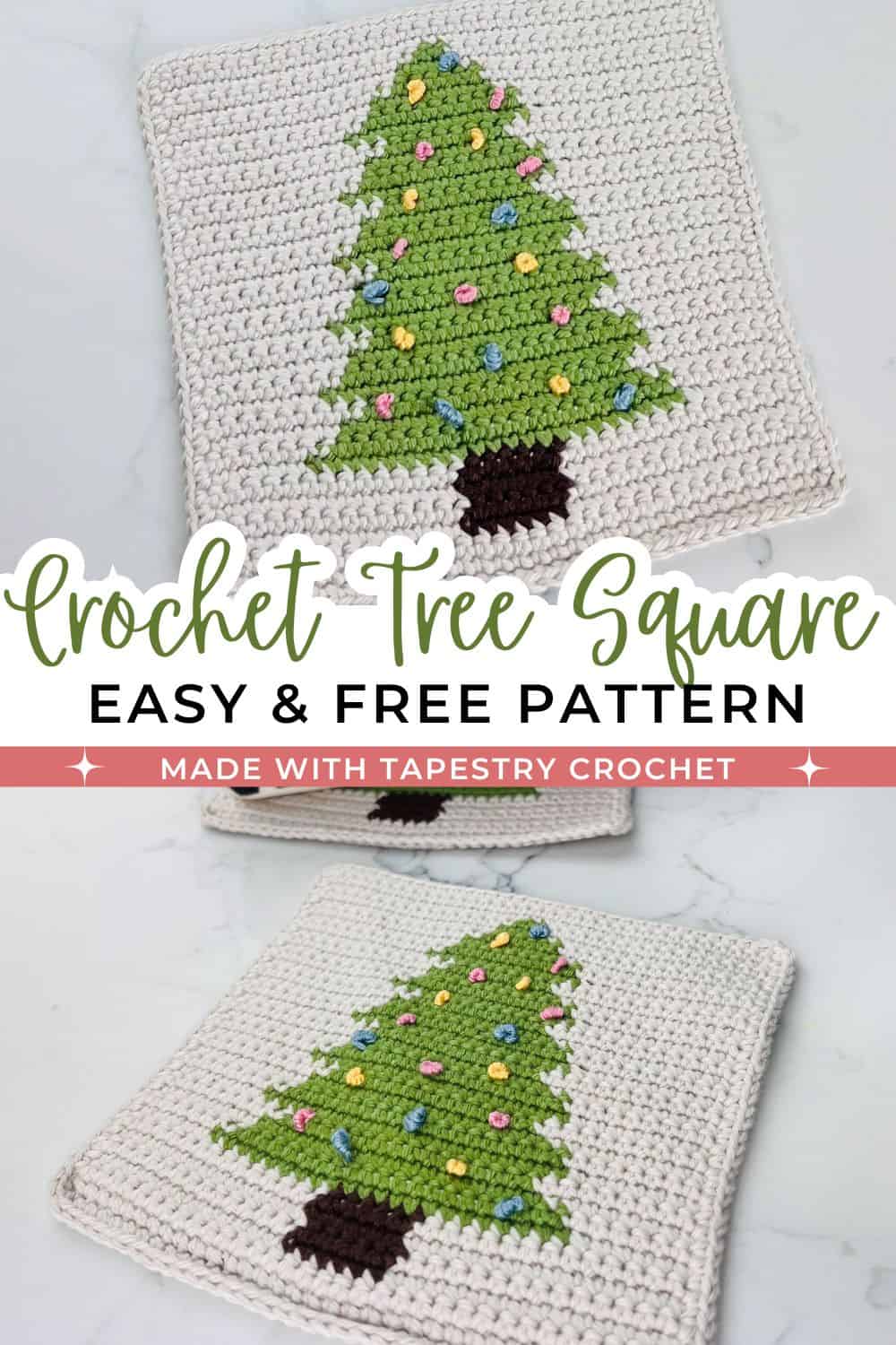 FREE Crochet Christmas Tree Square Pattern